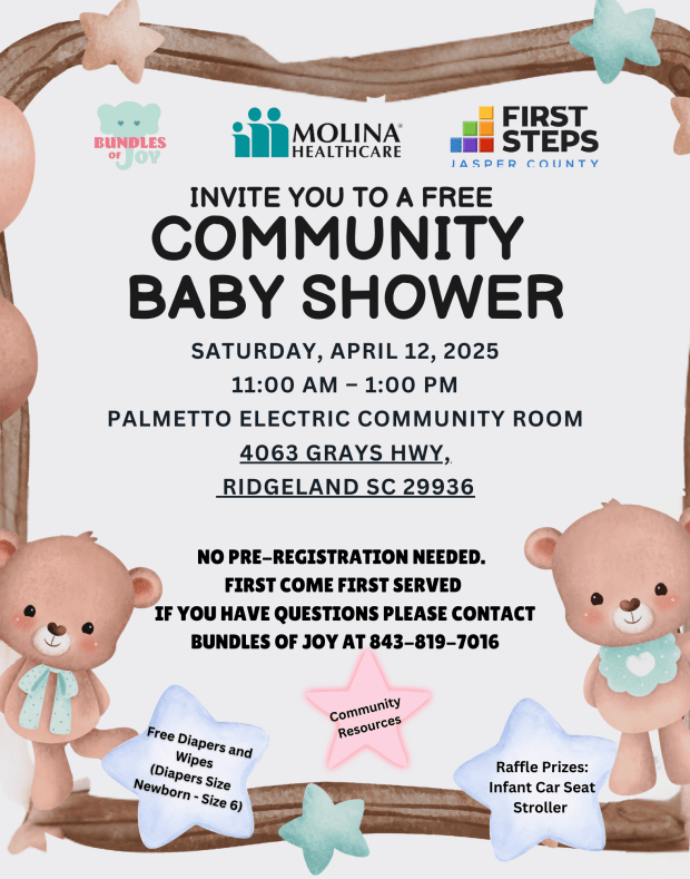 Community Baby Shower – 4/12/25 – Jasper County First Steps